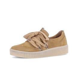 Gabor Damen Sneaker "Sneaker low Materialmix Leder", Gr. 35, beige, Schuhe