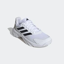 Herren Tennisschuh "COURTJAM CONTROL 3", adidas Performance, Gr. 46, schwarz-wei&szlig;, Synthetik, Textil, Schuhe, f&uuml;r Hartcourt, All-Court