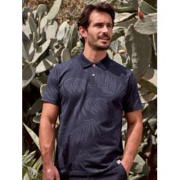 Lerros Herren Poloshirt "Jacquard Poloshirt f&uuml;r Herren", blau, Gr. M, 80% Baumwolle, 20% Polyester, Shirts