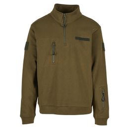 Brandit Herren Troyer "Brandit Tactical Sweat Troyer"olive, Gr. M, unifarben, 100% Polyacryl, Pullover