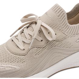 Tamaris Damen Slip-On Sneaker, Gr. 36, beige, Lederimitat, Textil, unifarben, Schuhe, Slipper, Halbschuh in veganer Verarbeitung