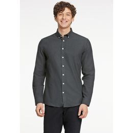 LINDBERGH Herren Flanellhemd "Flanellhemd (Langarm) Relaxed Fit", gr&uuml;n, Gr. XXL, Obermaterial: 100% Baumwolle, Hemden