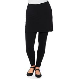 Damen Leggings, schwarz, Gr. 58, sheego by Joe Browns, unifarben, 95% Baumwolle, 5% Elasthan, Hosen