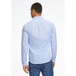 LINDBERGH Herren Businesshemd "Oxford-Hemd (Langarm) Slim Fit", blau, Gr. XL, Obermaterial: 97% Baumwolle, 3% Elasthan, Hemden