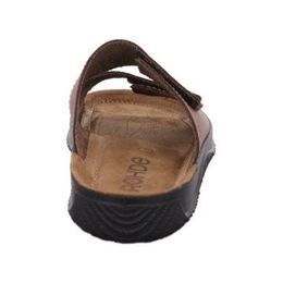 Rohde Herren Pantolette "Soltau-H", Gr. 46, braun, Nubukleder, Schuhe, Sommerschuh, Schlappen, Hausschuh mit Klettverschl&uuml;ssen