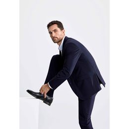 LINDBERGH Herren Anzughose "Anzughose Modern Fit", blau, Gr. 56, unifarben, Obermaterial: 58% Wolle, 38% Polyamid, 4% Elasthan, Hosen