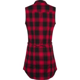 Brandit Damen A-Linien-Kleid "Brandit Damen Ladies Sleeveless Longshirt Gracey"rot, schwarz, Gr. XL, 100% Baumwolle, Kleider