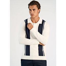 LINDBERGH Herren Strickpullover "Strickpullover Relaxed Fit"sanftes wei&szlig;, Gr. L, Obermaterial: 100% Baumwolle, Pullover