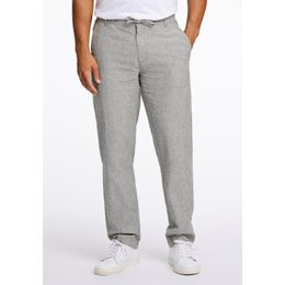 LINDBERGH Herren Leinenhose "Leinenhose Relaxed Fit", grau, Gr. S, meliert, Obermaterial: 55% Leinen, 45% Baumwolle, Hosen