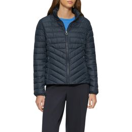 s.Oliver Damen Steppjacke, blau, Gr. 42, unifarben, Steppware, Obermaterial: 100% Polyester. Futter: 100% Polyester, Jacken, mit Rei&szlig;verschluss und