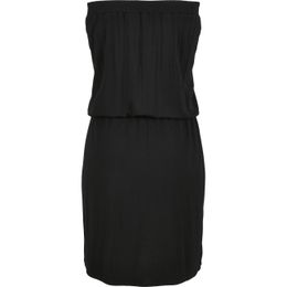 Urban Classics Damen Shirtkleid "Urban Classics Damen Ladies Viscose Short Bandeau Dress"schwarz, Gr. L, unifarben, 95% Viskose, 5% Elasthan, Kleider