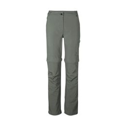 Killtec Damen Zip-off-Hose "KOS 5 WMN PNTS"gr&uuml;n, Gr. 46, Obermaterial: 92% Polyester, 8% Elasthan, Hosen, Abzippbare, wasserabweisende Funktionshose