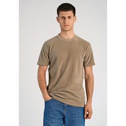 LINDBERGH Herren Kurzarmshirt "T-Shirt (Kurzarm) Relaxed Fit"stone 125, Gr. S, unifarben, Obermaterial: 80% Baumwolle, 20% Polyester, Shirts