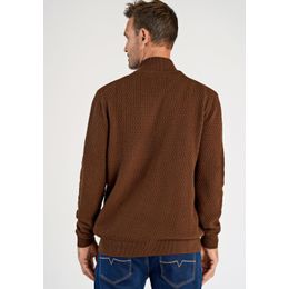 Bison Herren Troyer "Troyer Comfort Fit", braun, Gr. L, unifarben, Obermaterial: 70% Baumwolle, 30% Polyester, Pullover