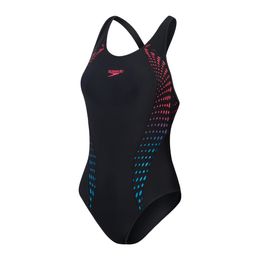 Speedo Damen Badeanzug "ALV PNL LNBK", schwarz, Gr. 42, Obermaterial: 80% Polyamid, 20% Elasthan, Badeanz&uuml;ge, mit Ringerr&uuml;cken, formstabil