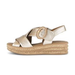 Gabor Damen Plateausandaletten "Plateau Sandale", Gr. 42,5gold, Schuhe