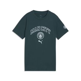 Puma Kinder T-Shirt "Manchester City FtblCulture T-Shirt Jugendliche", blau, Gr. 164, Obermaterial: 100% Baumwolle. Rippe: 75% Baumwolle, 25%