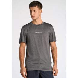 LINDBERGH Herren Kurzarmshirt "T-Shirt (Kurzarm) Relaxed Fit", grau, Gr. S, Obermaterial: 90% Polyester, 10% Elasthan, Shirts