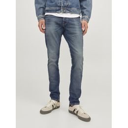 Jack & Jones JACK & JONES Damen Slim-fit-Jeans "JJIGLENN JJICON JJ 619 50SPS NOOS", blau, Gr. 29, Abriebeffekte, Denim/Jeans, Obermaterial: 95% Baumwolle, 4%