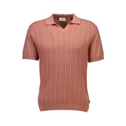 LINDBERGH Herren Langarm-Poloshirt "Poloshirt (Langarm) Relaxed Fit", rosa, Gr. L, Obermaterial: 100% Baumwolle, Shirts