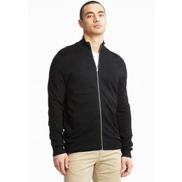 LINDBERGH Herren Cardigan "Cardigan Slim Fit", schwarz, Gr. XXL, unifarben, Obermaterial: 80% Viskose, 20% Nylon, Strickjacken