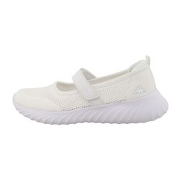 Kappa Damen Sneaker Ballerinas "Fania", Gr. 36, wei&szlig;, Synthetik, Schuhe, Sommerschuhe, Freizeitschuh, Halbschuh, Slipper