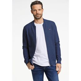 Bison Herren Cardigan "Cardigan Comfort Fit", blau, Gr. L, unifarben, Obermaterial: 100% Baumwolle, Strickjacken