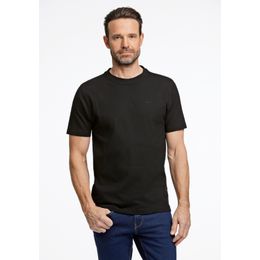 Bison Herren Kurzarmshirt "T-Shirt (Kurzarm) Comfort Fit", schwarz, Gr. M, unifarben, Obermaterial: 100% Baumwolle, Shirts