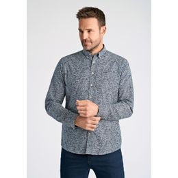 Bison Herren Leinenhemd "Leinenhemd (Langarm) Regular Fit", blau, Gr. XL, Obermaterial: 50% Baumwolle, 50% Leinen, Hemden
