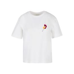 MISS TEE Damen T-Shirt "Miss Tee Damen Sugar Bomb Tee"wei&szlig;, Gr. S, bedruckt, 100% Baumwolle, Shirts