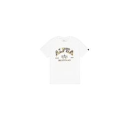 Herren T-Shirt "College Camo T-Shirt", wei&szlig;, Gr. L, Alpha Industries, Obermaterial: 100% Baumwolle, Shirts