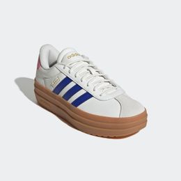 Damen Plateausneaker "VL COURT BOLD", adidas Sportswear, Gr. 42,5, wei&szlig;, Leder, Synthetik, Schuhe, inspiriert vom Design des adidas gazelle bold