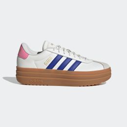 Damen Plateausneaker "VL COURT BOLD", adidas Sportswear, Gr. 38,5, wei&szlig;, Leder, Synthetik, Schuhe