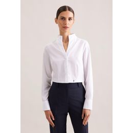 Seidensticker Damen Klassische Bluse, wei&szlig;, Gr. 42, unifarben, 100% Baumwolle, Blusen, 1/1 Stehkragen Uni