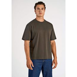 LINDBERGH Herren T-Shirt "T-Shirt Oversize Fit"ebony braun, Gr. M, Obermaterial: 100% Baumwolle, Shirts