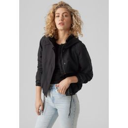 V&eacute;ro Moda VERO MODA Damen Parka "VMZOA SHORT PARKA NOOS", schwarz, Gr. M, unifarben, Web, Obermaterial: 100% Polyester, Jacken, Kunstfaser