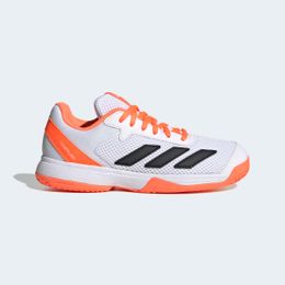 M&auml;dchen Tennisschuh "COURTFLASH KIDS", adidas Performance, Gr. 37, orange, Synthetik, Textil, Schuhe, f&uuml;r Hartcourt, All-Court