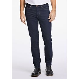 Bison Herren 5-Pocket-Jeans "Jeans Tapered Fit", blau, Gr. 32, unifarben, Obermaterial: 81% Baumwolle, 17% Polyester, 2% Elasthan, Jeans