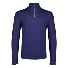 LINDBERGH Herren Troyer "Troyer Slim Fit"blau moon mix, Gr. S, Obermaterial: 80% Viskose, 20% Nylon, Pullover