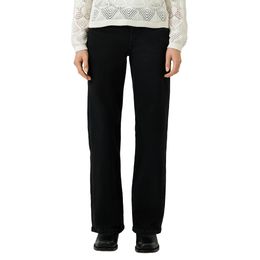QS Damen Stretch-Jeans "CATIE Wide Leg", grau, Gr. 40, unifarben, Denim/Jeans, Obermaterial: 91% Baumwolle, 7% Elastomultiester, 2% Elasthan, Jeans,