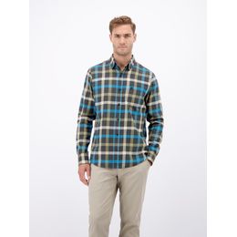 Lerros Herren Flanellhemd "Stylisches Flannelhemd, klassisch kariert"nordic olive, Gr. XXL, 100% Baumwolle, Hemden