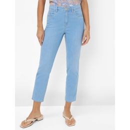 Brax Damen Five-Pocket-Hose Style MARY S USED BLEACHED BLUE, denim hellblau, Gr. 38