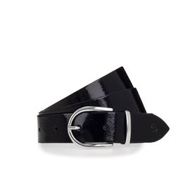 Tamaris Damen Lederg&uuml;rtel ""Ellen Silver""schwarz, Gr. 80, Rindsleder, G&uuml;rtel, mit Crasheffekt
