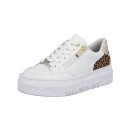 Rieker Damen Plateausneaker "Rieker Sneaker Glattleder", Gr. 39wei&szlig;, Glattleder, Schuhe