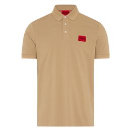 Hugo Herren Poloshirt "Dereso", beige, Gr. XXL, unifarben, Jersey, Obermaterial: 100% Baumwolle, Shirts, Slim Fit, Kurzarm, Hugo Weblabel