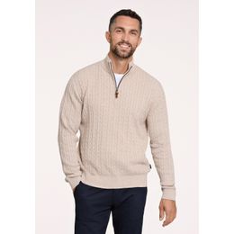 LINDBERGH Herren Troyer "Troyer Relaxed Fit", wei&szlig;, Gr. M, Obermaterial: 100% Baumwolle, Pullover