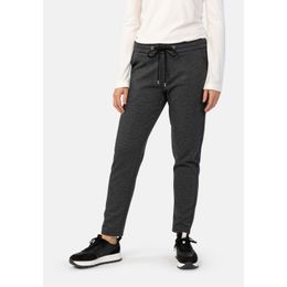 STOOKER WOMEN Damen Jogg Pants "Berlin Pepita Easy Fit Jeans", schwarz, Gr. 36, Stoff, 73% Polyester, 25% Baumwolle, 2% Elasthan, Jeans, Tapered Fit