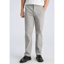 LINDBERGH Herren Chinos "Chinos Relaxed Loose Fit", grau, Gr. 32, unifarben, Obermaterial: 98% Baumwolle, 2% Elasthan, Hosen
