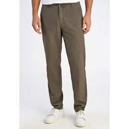 LINDBERGH Herren Leinenhose "Leinenhose Tapered Fit", braun, Gr. XS, unifarben, Obermaterial: 55% Leinen, 45% Baumwolle, Hosen