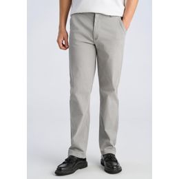 LINDBERGH Herren Chinos "Chinos Relaxed Loose Fit", grau, Gr. 34, unifarben, Obermaterial: 98% Baumwolle, 2% Elasthan, Hosen